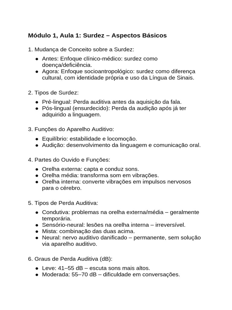 Surdez: Aspectos, Cultura e Inclusão | PDF | Surdez | Comunicação humana