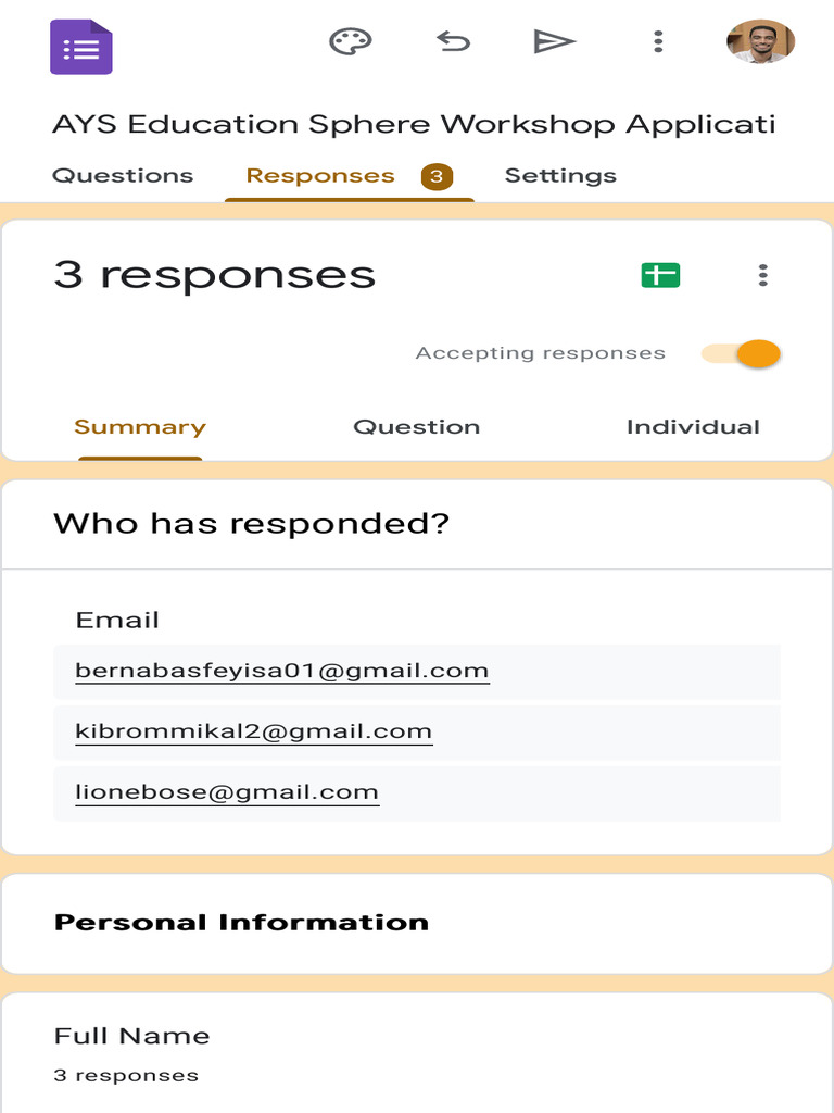 AYS Education Sphere Workshop Application - Googl | PDF
