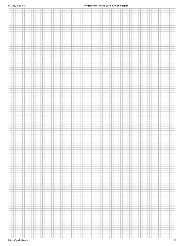 Gridzzly.com - Make Your Own Grid Paper | PDF