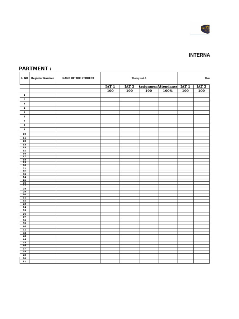 2024-2025 EVEN SEM - Internal Marks | PDF