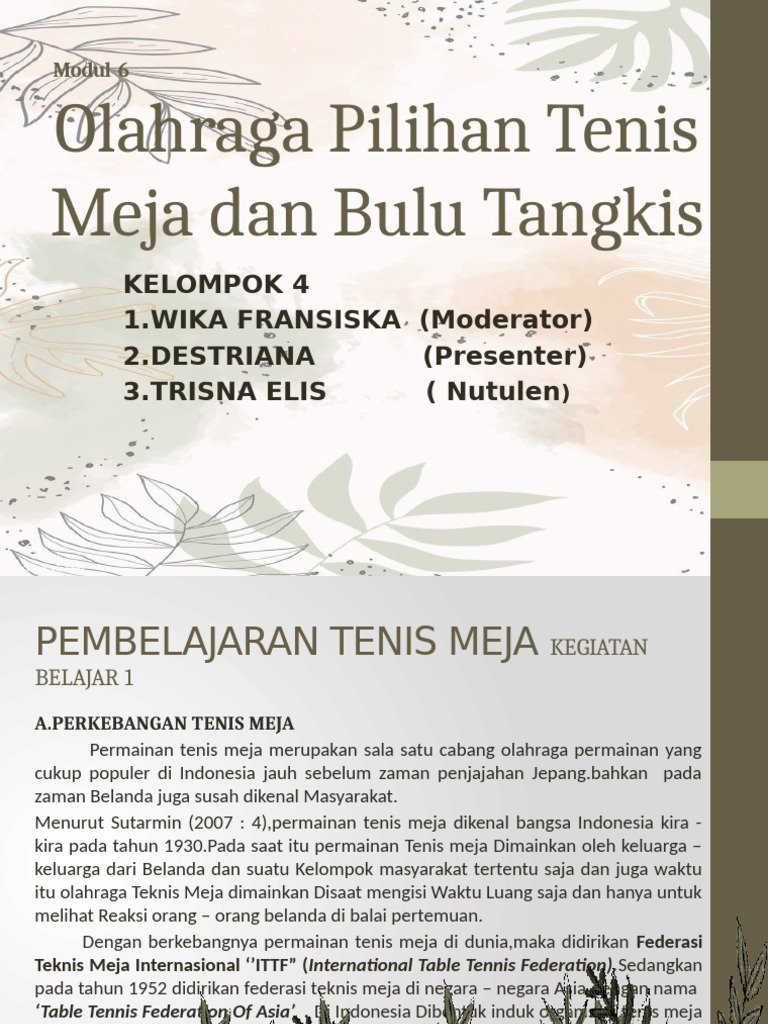 Powerpoint Modul 6 Penjas | PDF