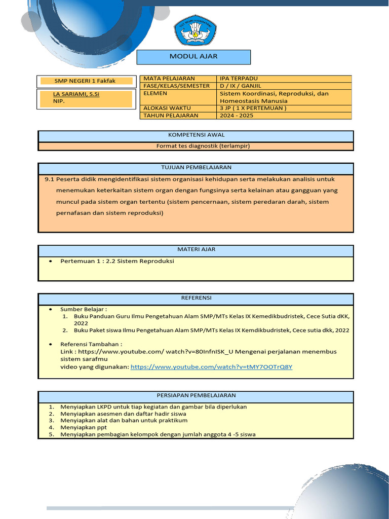 Modul Ajar Ipa PMM | PDF