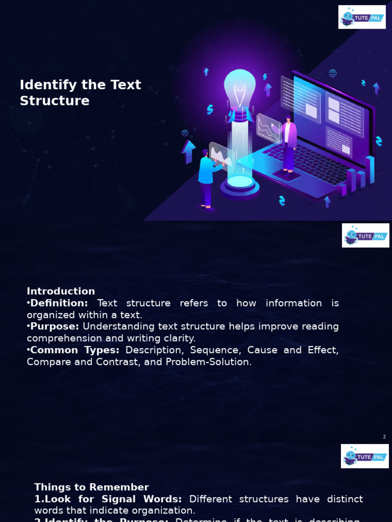 67fa2e2aa2e0e881819648identify The Text Structure | PDF | Reading ...