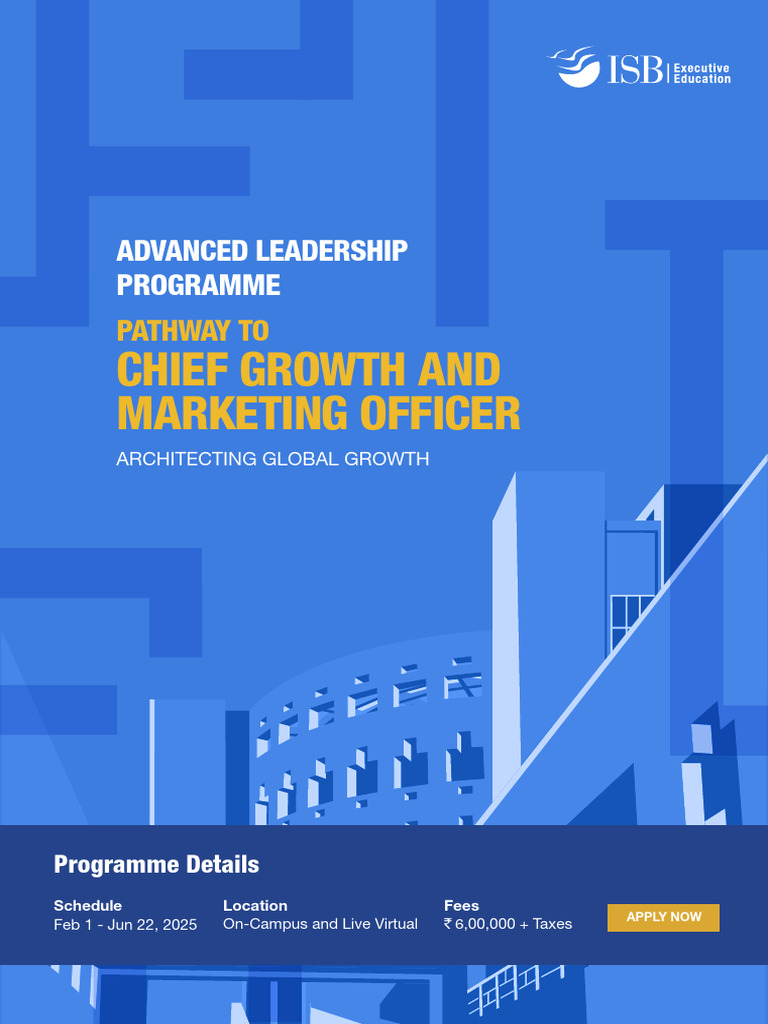 The Brochure For The Pathway To Chief Growth Marketing Officer ...