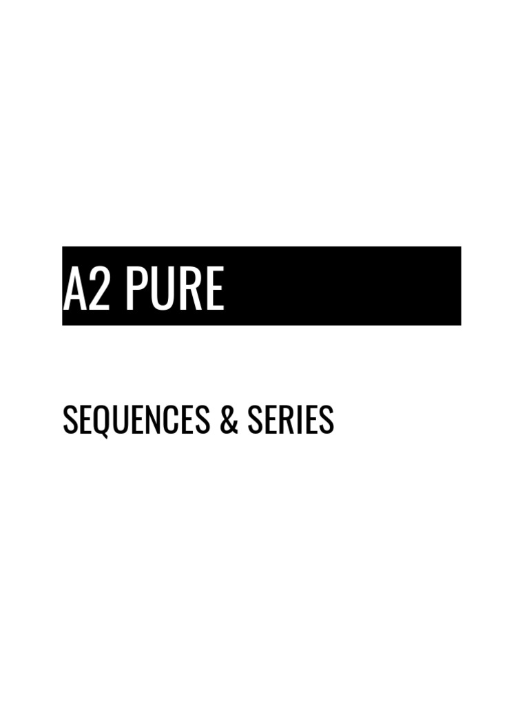 Chapter 3 - Sequences & Series | PDF | Numbers | Mathematical Concepts