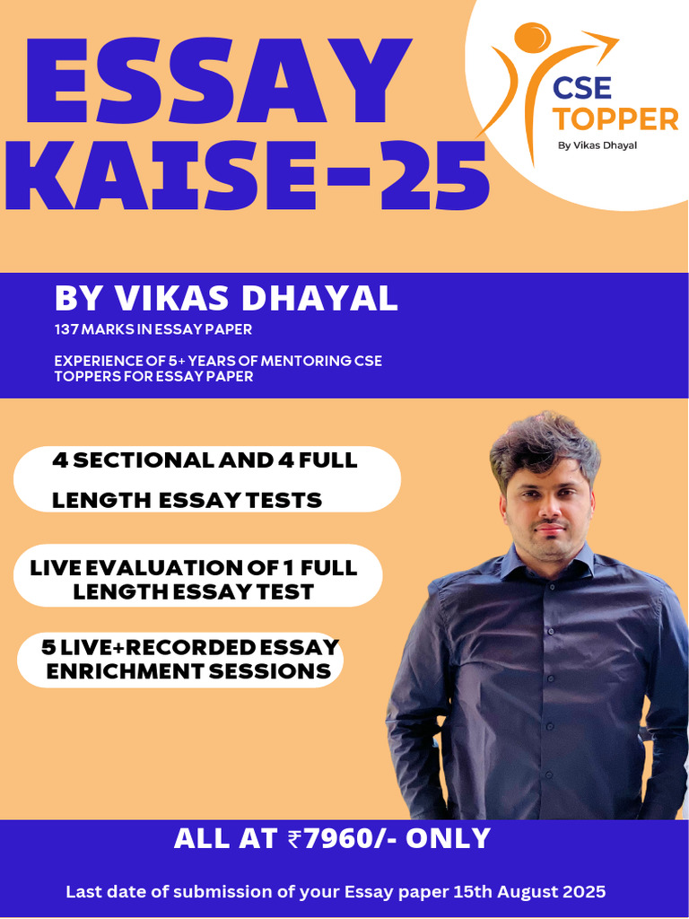 Essay Kaise-Brochure and Schedule | PDF | Essays | Non Fiction