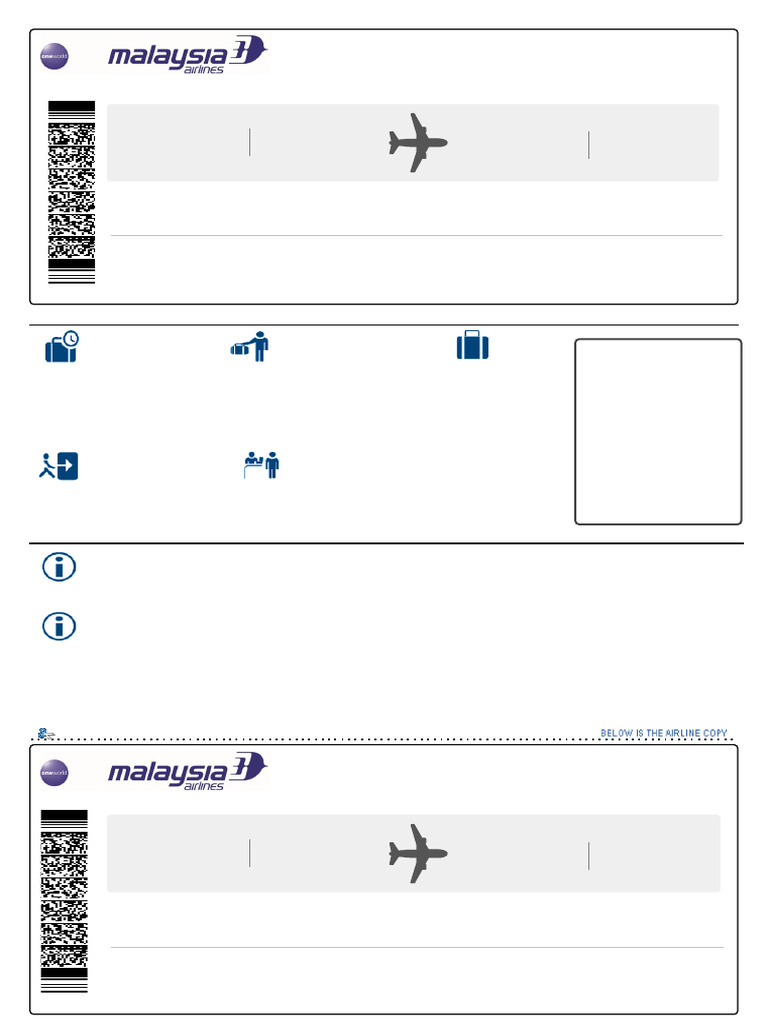 Malaysia Airlines Boarding Pass Guide | PDF | Aviation