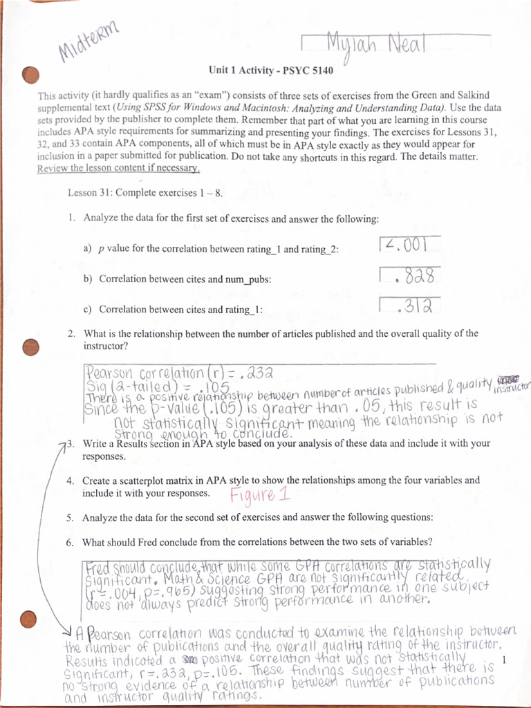 Unit 1 Midterm-Myiah Neal | PDF