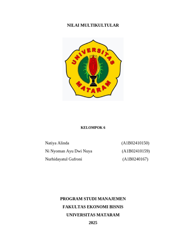 Nilai Multikultular Perbaikan | PDF