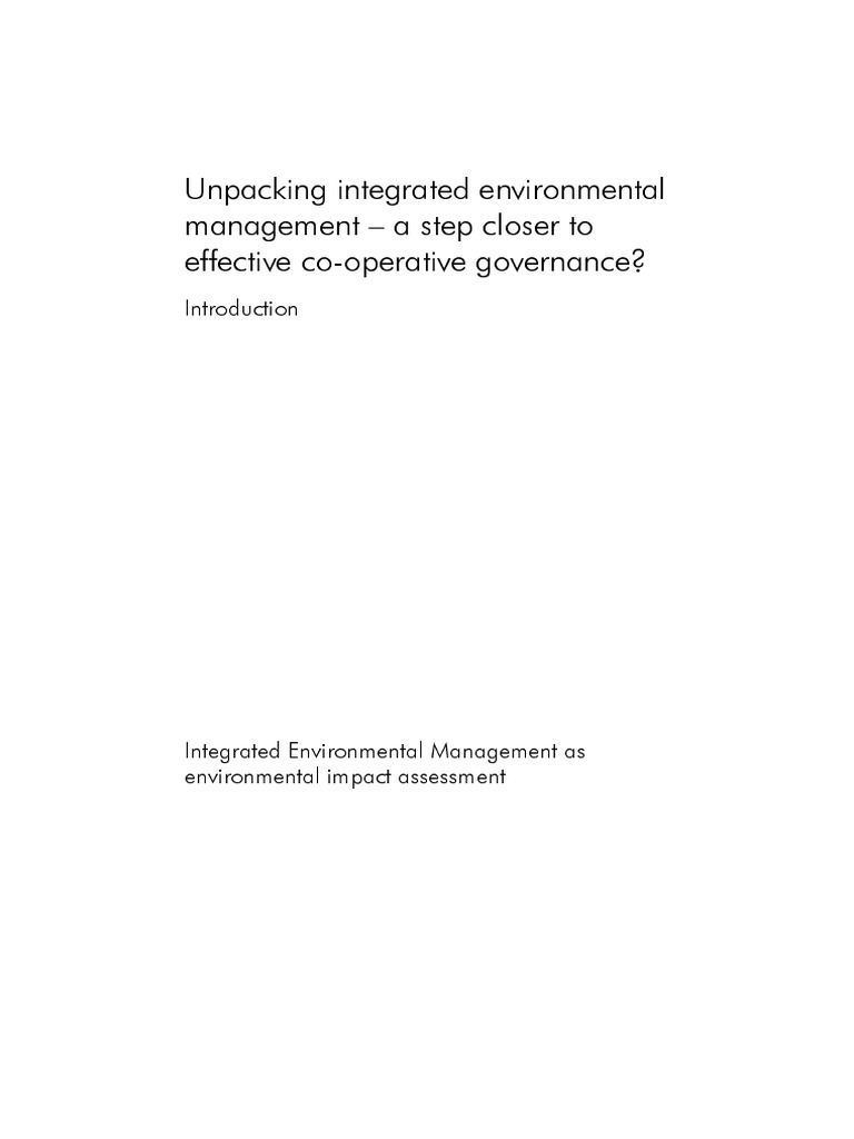 Understanding Integrated Environmental Management | PDF | Environmental ...