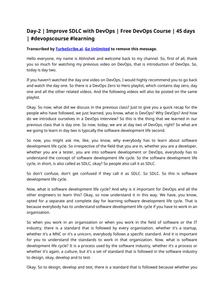 Day-2 _ Improve SDLC With DevOps _ Free DevOps Course _ 45 Days _ # ...