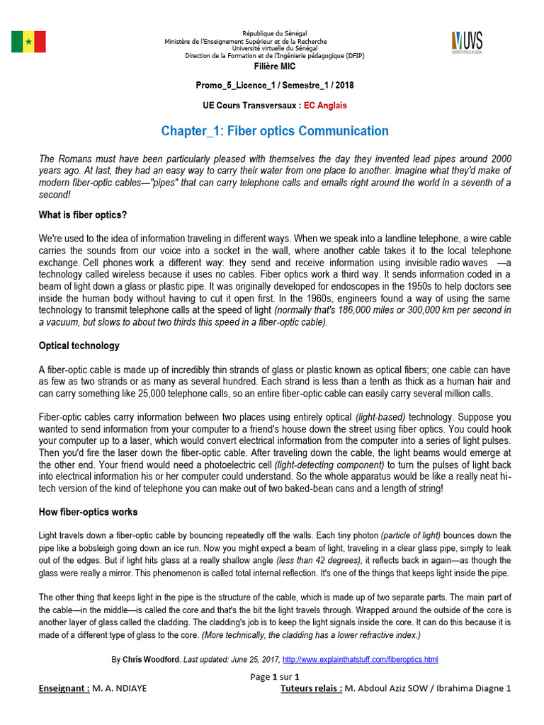 Understanding Fiber Optics Technology | PDF | Optical Fiber | Laser