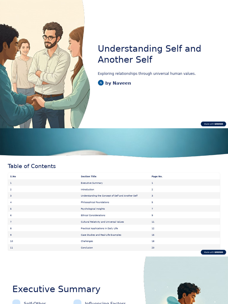 Understanding Self and Another Self | PDF | Self | Identity (Social ...
