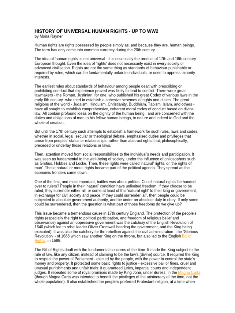 History of Universal Human Rights | PDF | Human Rights | Rights