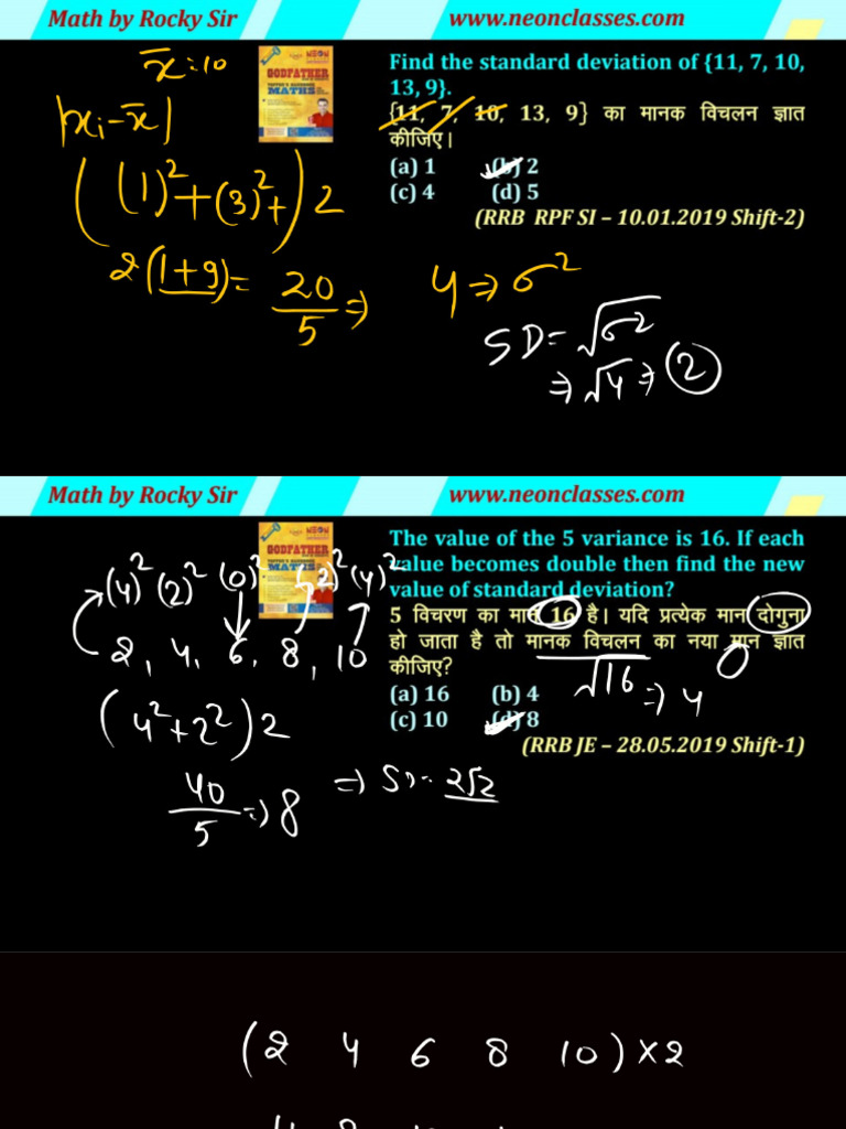 Pages From Complete STATISTICS ? Concepts, Tricks & Formulas For RRB NTPC #Railwayexam | PDF
