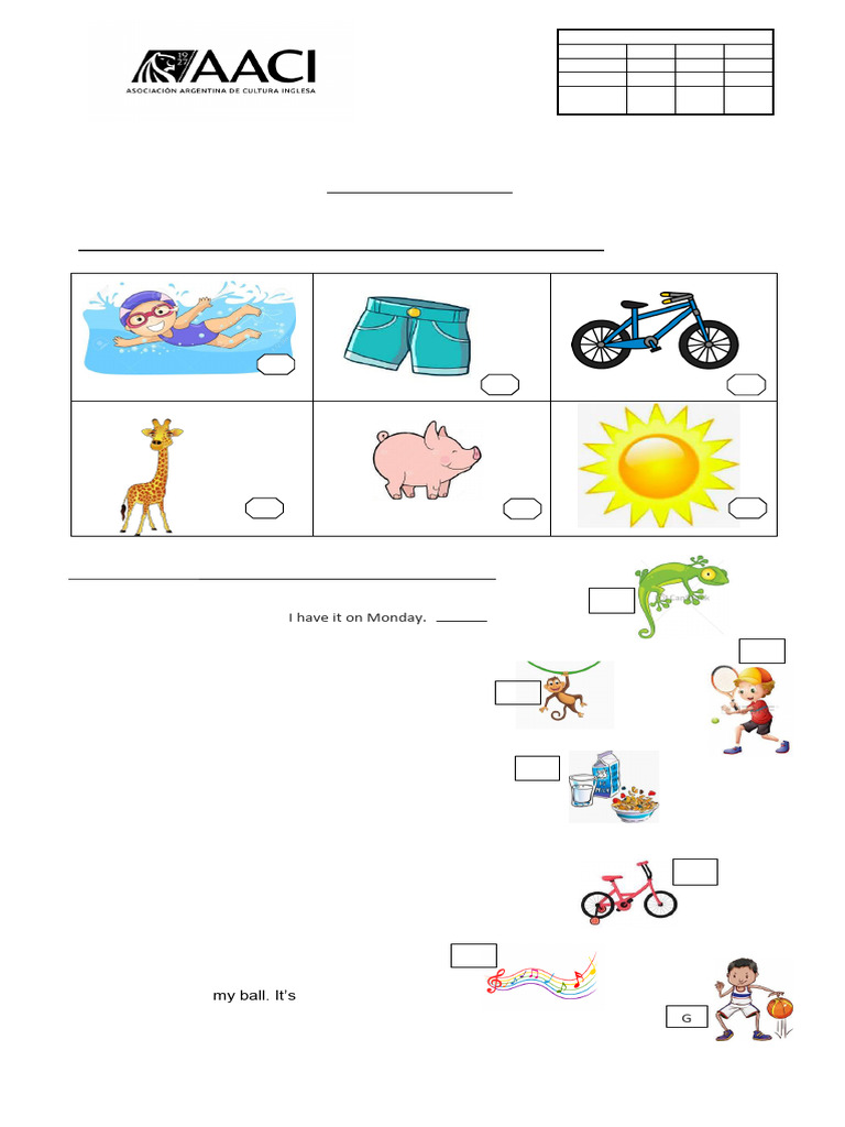 Kids 3 Mid-Year English Test Paper | PDF