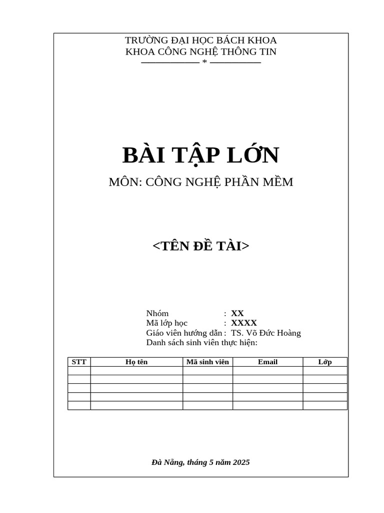 Template BaoCao CNPM | PDF