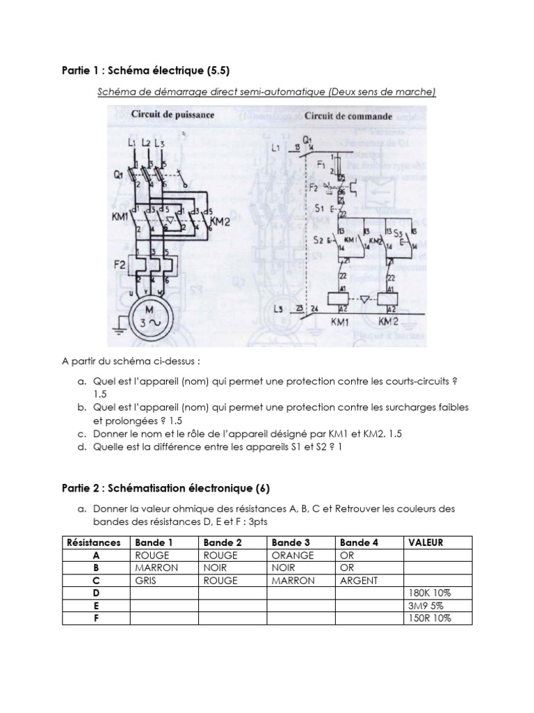 Schéma Électrique et Automatisme | PDF | Capteur | Électronique