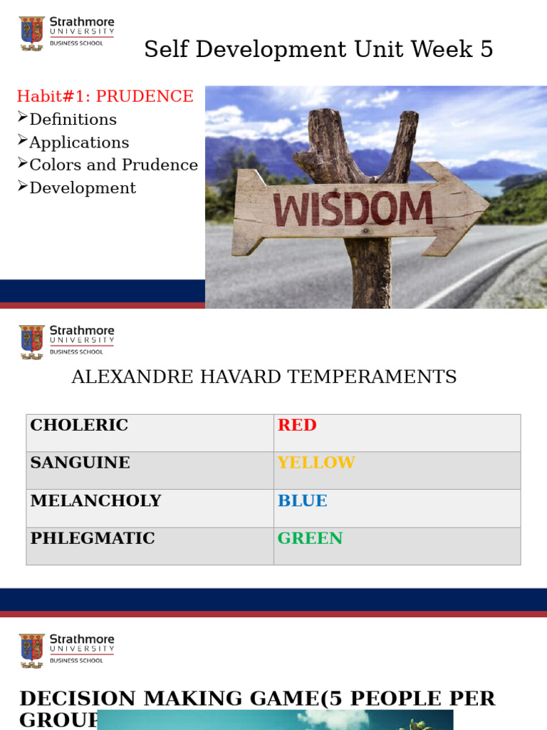 Self Development Jan-Apr 2025 Week 5 Habit#1-Prudence | PDF | Prudence | Virtue