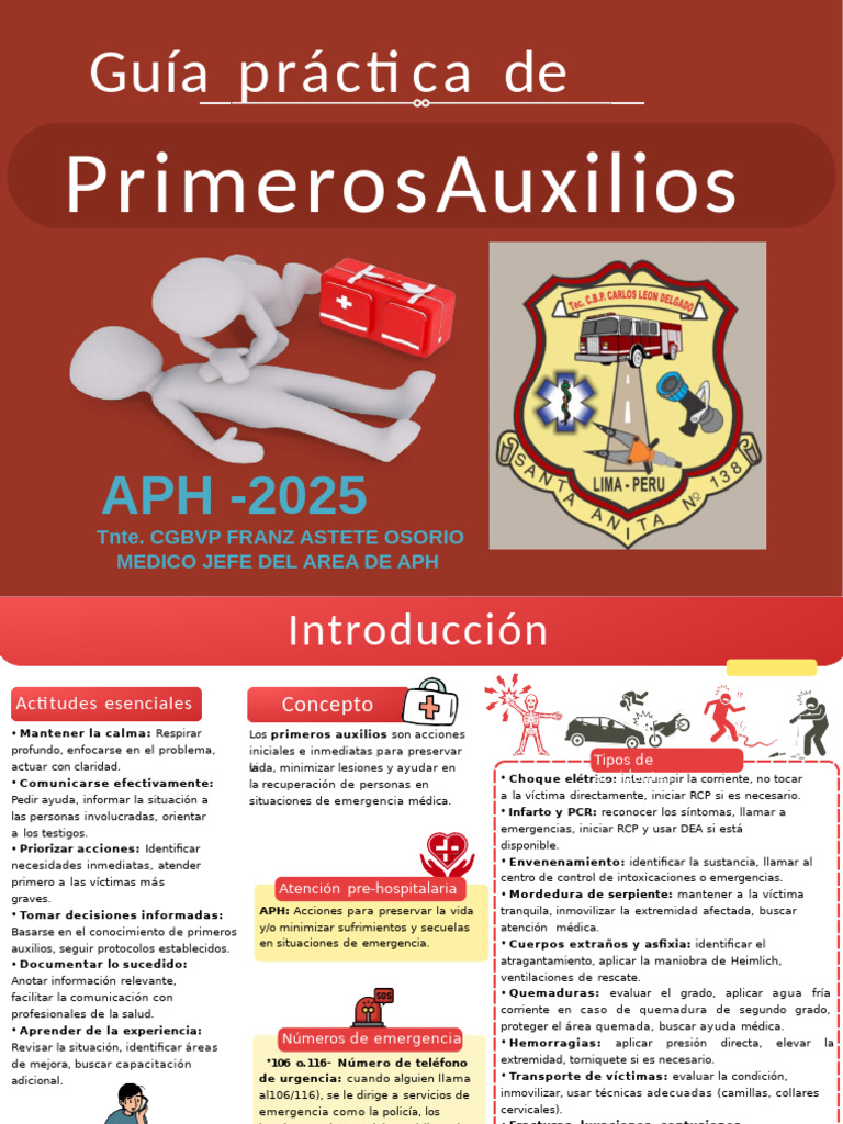 Primeros Auxilios PDF Bomberos | PDF | Reanimación cardiopulmonar | Quemar