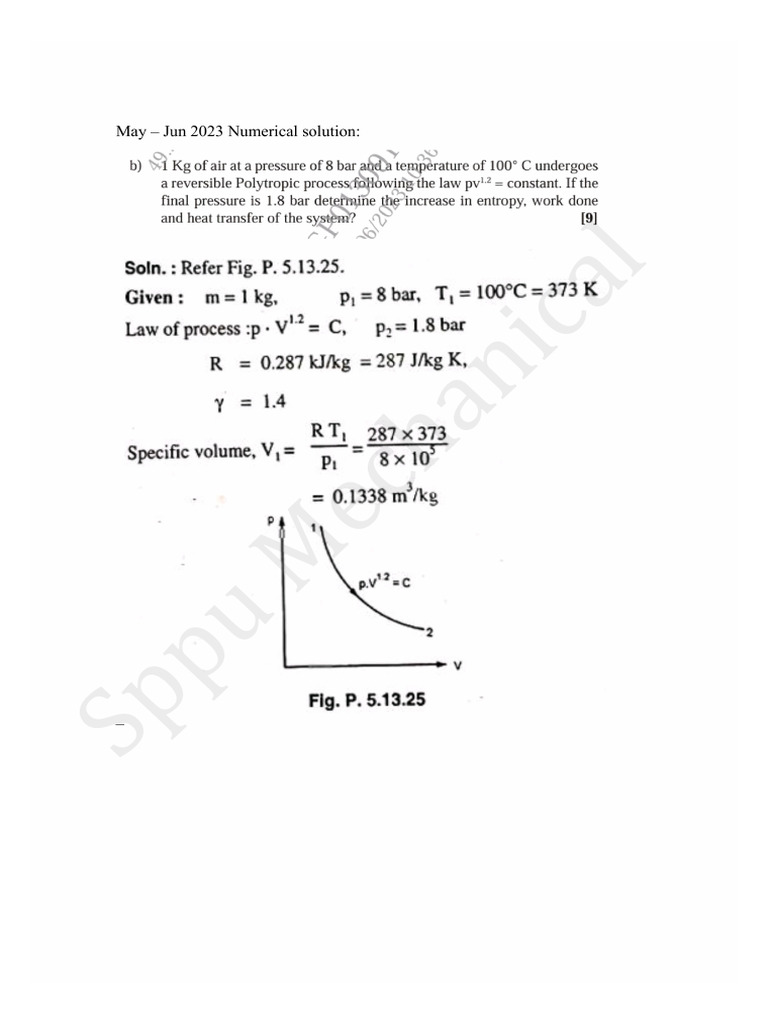 Engineering Thermodynamic May June 2023 Question Paper Solutions | PDF | Stoichiometry | Mole (Unit)