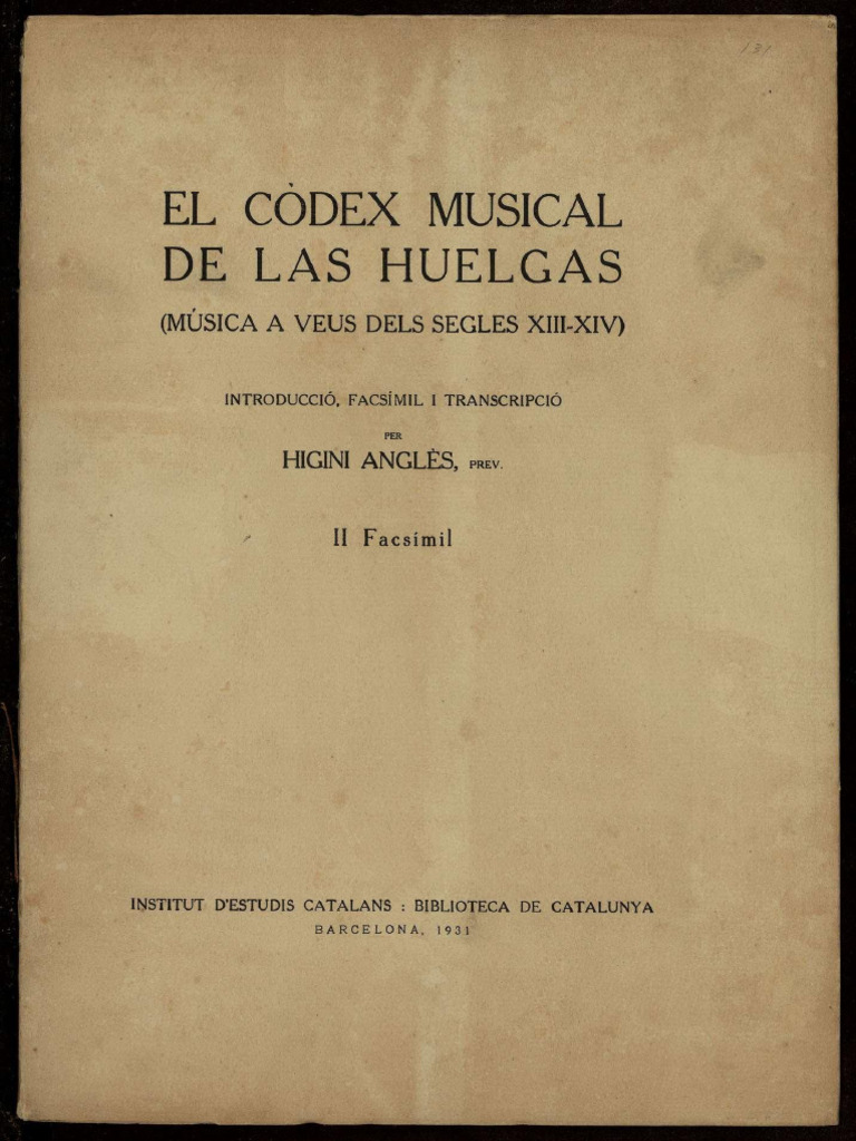 El Codex Musical de Las Huelgas - Facsimile | PDF