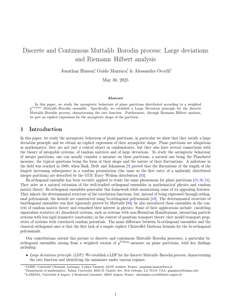 Discrete and Continuous Muttalib-Borodin Process: Large Deviations and Riemann-Hilbert Analysis ...