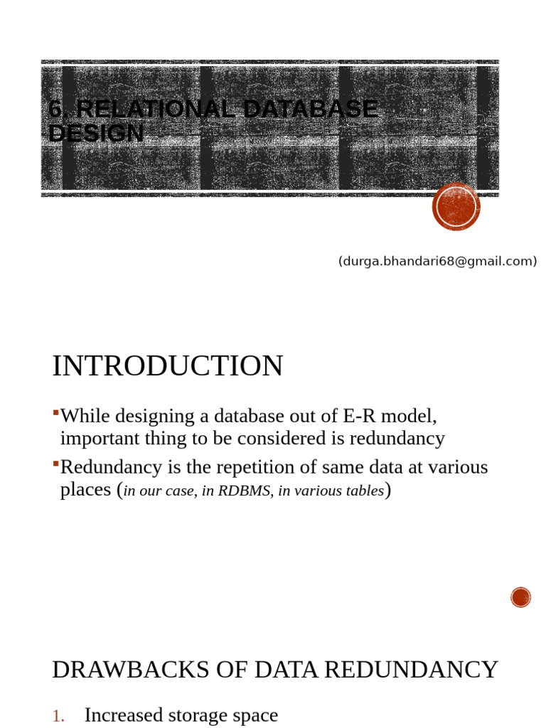 Relational Database Design | PDF | Computer Data | Information Science