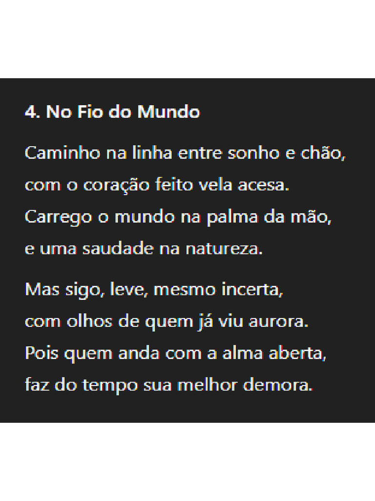 No Fio Do Teu Mundo | PDF