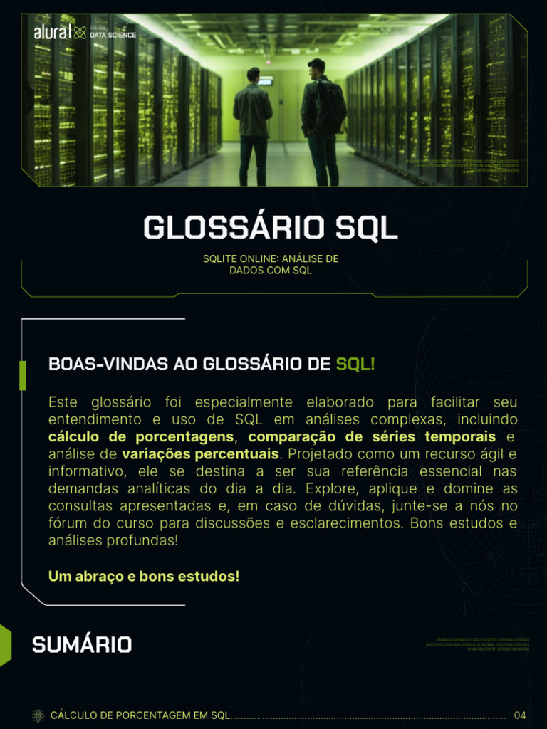 GLOSSÁRIO SQL para Análise de Dados | PDF | SQL | Tabela (banco de dados)