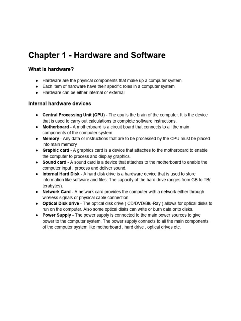 Hardware and Software Overview | PDF | Computer Network | Computer Data ...