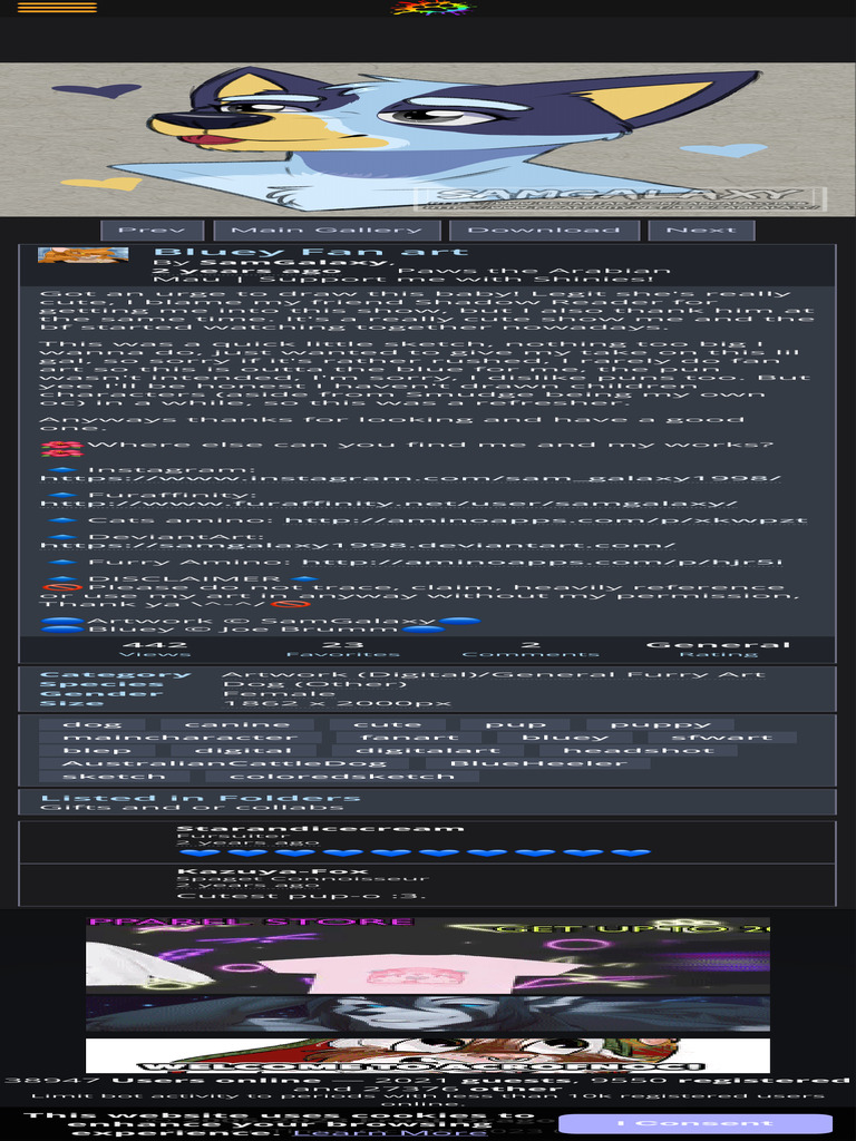 Bluey Fan Art by SamGalaxy - Fur Affinity (Dot) Net | PDF