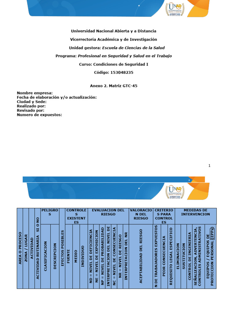 Anexo 2. Matriz GTC-45 | PDF