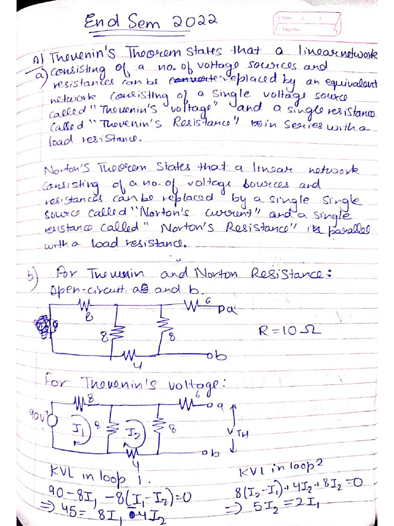 Answers Endsems 2022 EEE | PDF