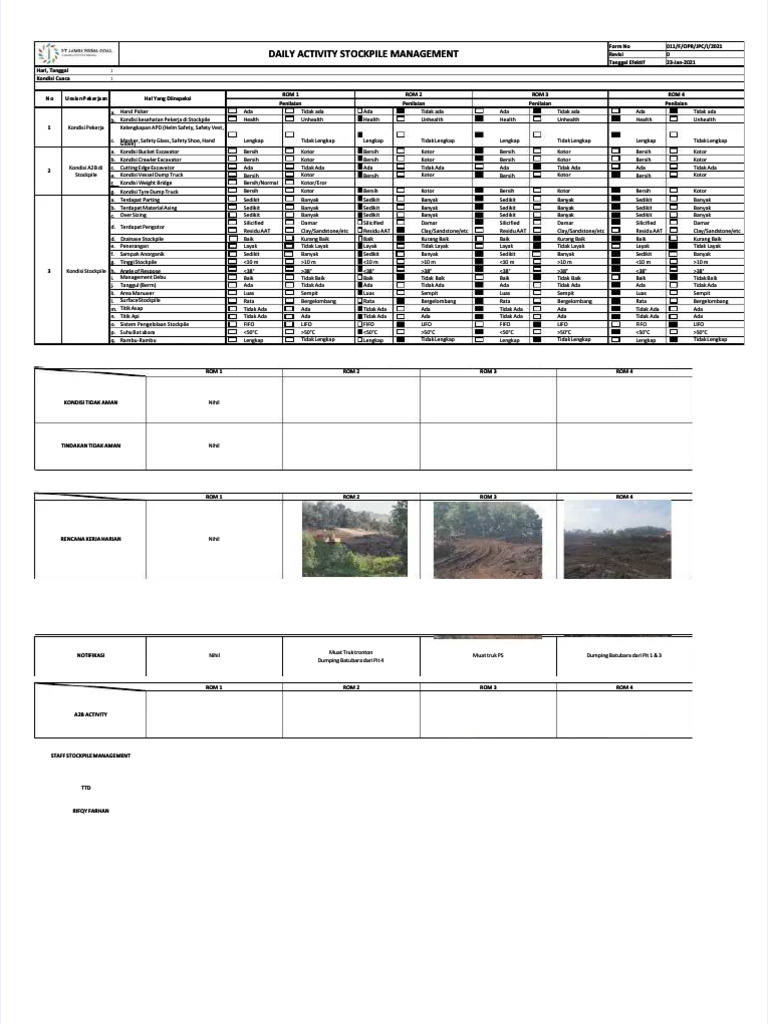 PDF Daily Inspeksi Stockpile 22 Juni 2021 Compress | PDF