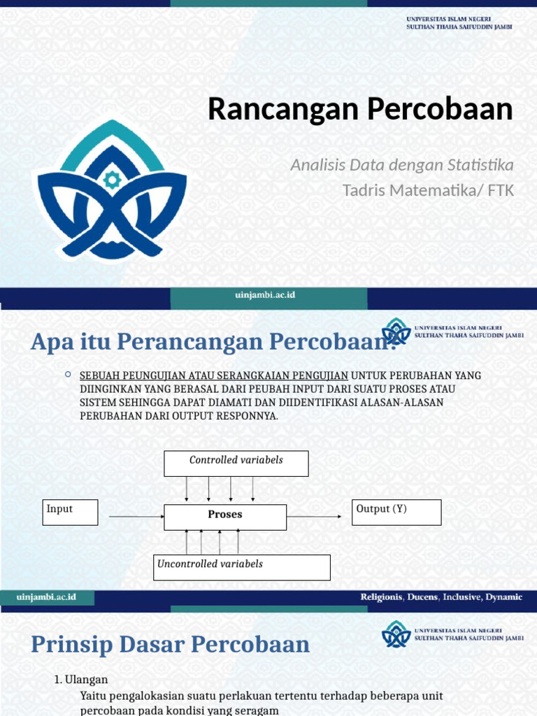 Analisis Data Dengan Statistika - Rancangan Percobaan | PDF