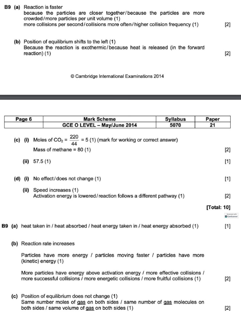 Worksheet Equilibrium and Reversible Reaction MS | PDF