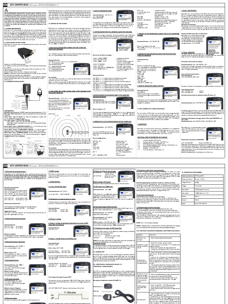 GPS SNIPER MAX Installation Manual en | PDF | Global Positioning System ...