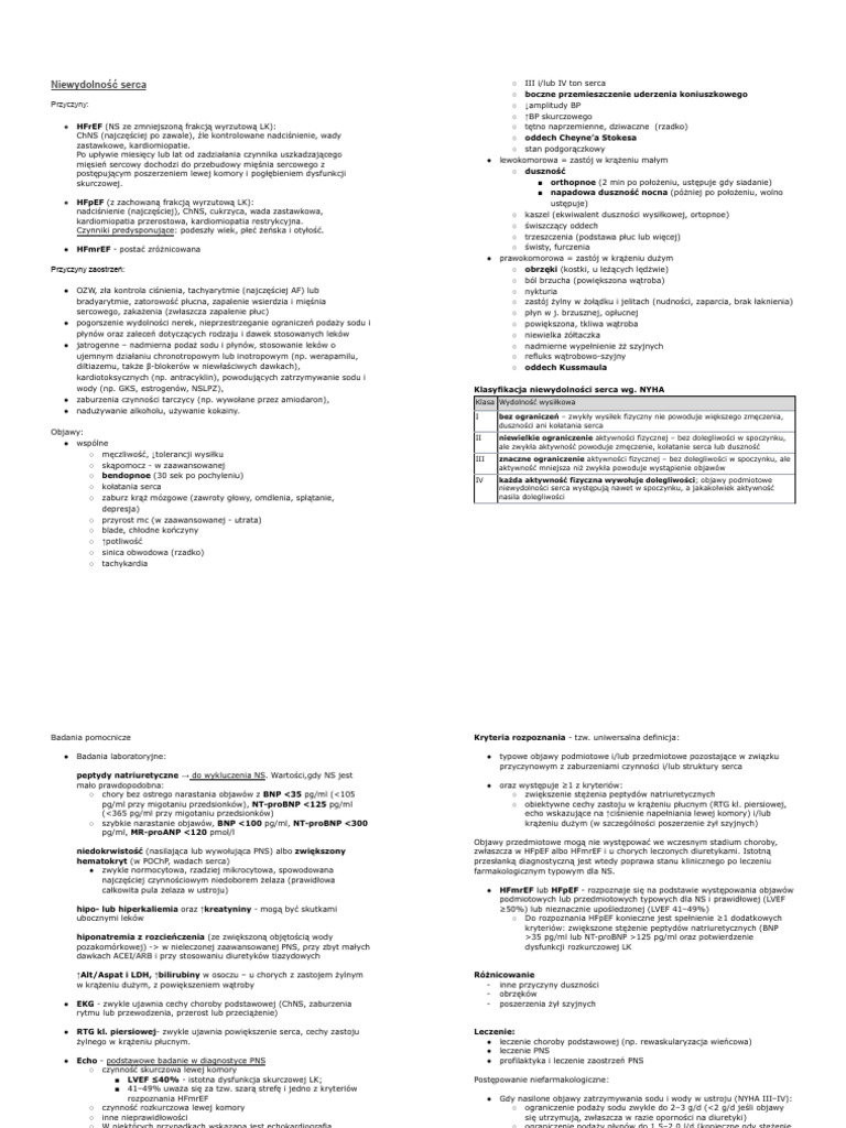 Niewydolność Serca - Dokumenty Google | PDF