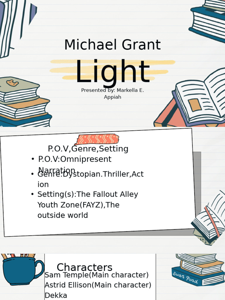 White Illustrative Creative Literature Project Presentation | PDF | Young Adult Novel Series