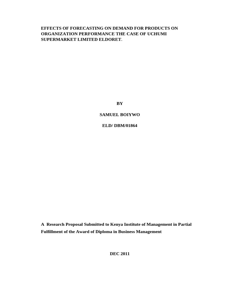 Sammy Proposal Kim | PDF | Forecasting | Linear Regression