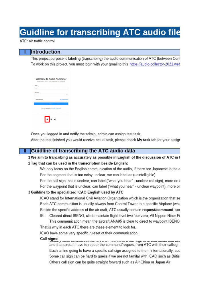 ATC Data Annotation Guidline | PDF | Air Traffic Control | American ...
