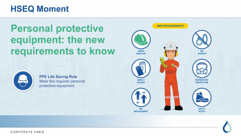 HSEQ Moment - Personal Protective Equipment - PPT | PDF