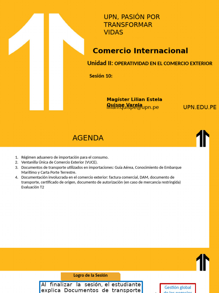 Semana 10 PPT Comercio Ok | PDF | aduana | El comercio internacional