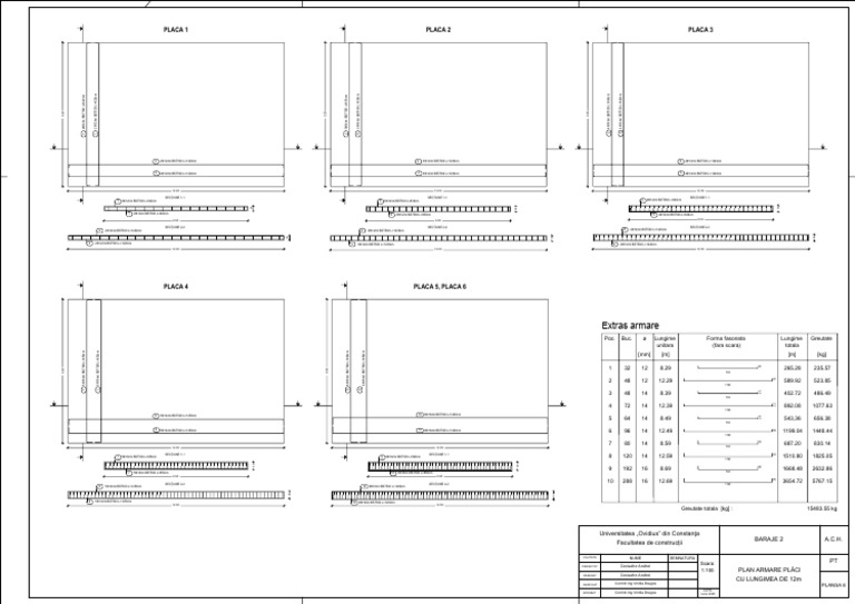 Armare Plăci de 12m - 8 - 16 | PDF