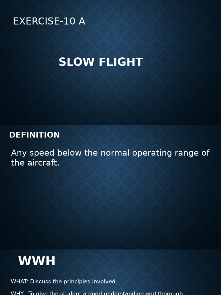 Understanding Slow Flight Principles | PDF | Flight | Aviation