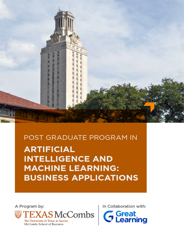 UT Austin Texas PGP AIML Brochure | PDF | Artificial Intelligence | Intelligence (AI) & Semantics