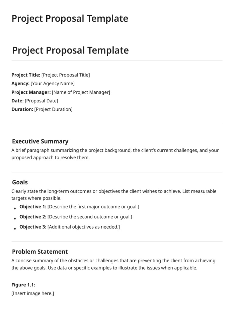 Project Proposal Template Guide | PDF | Goal | Performance Indicator
