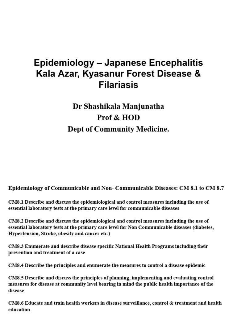JE Kala Azar, KFD Filariasis | PDF | Epidemiology | Infection