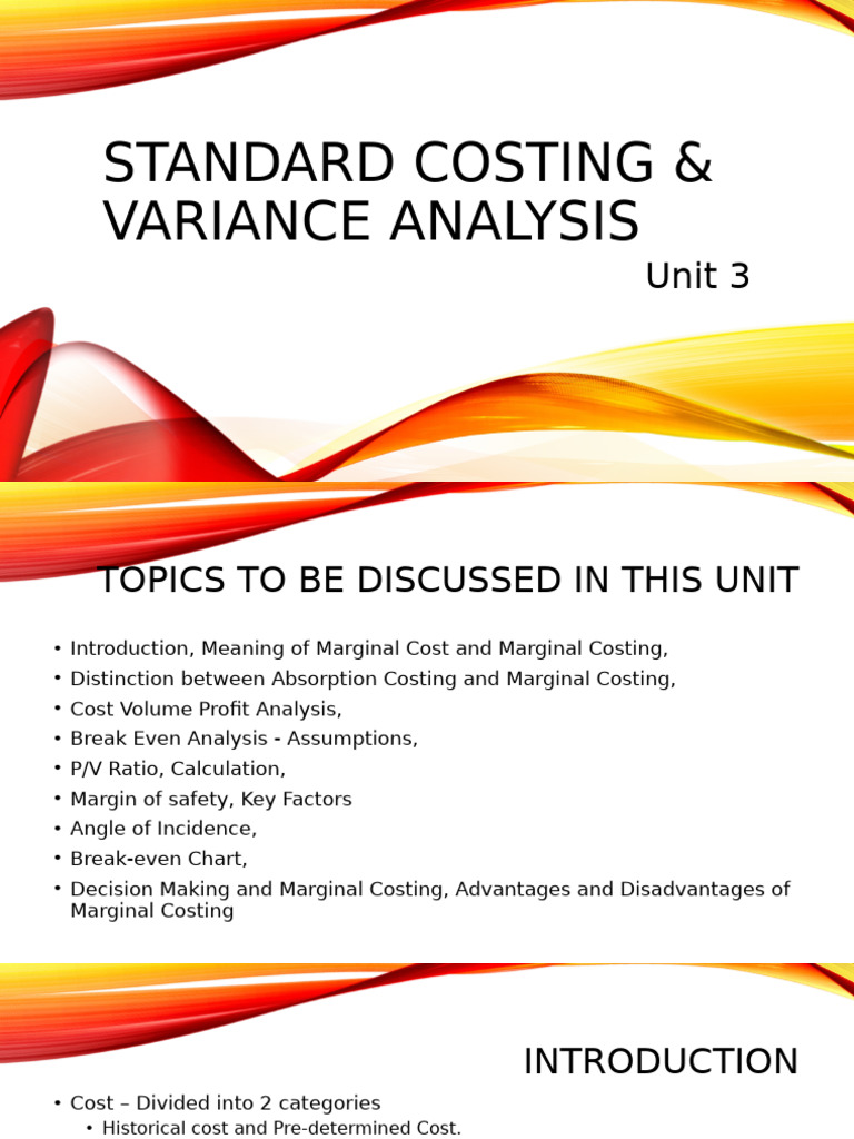 Standard Costing and Variance Analysis Guide | PDF | Cost | Cost Accounting